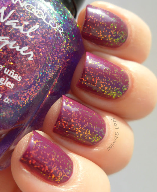 Nail Stories: Multichrome Purple Glitter