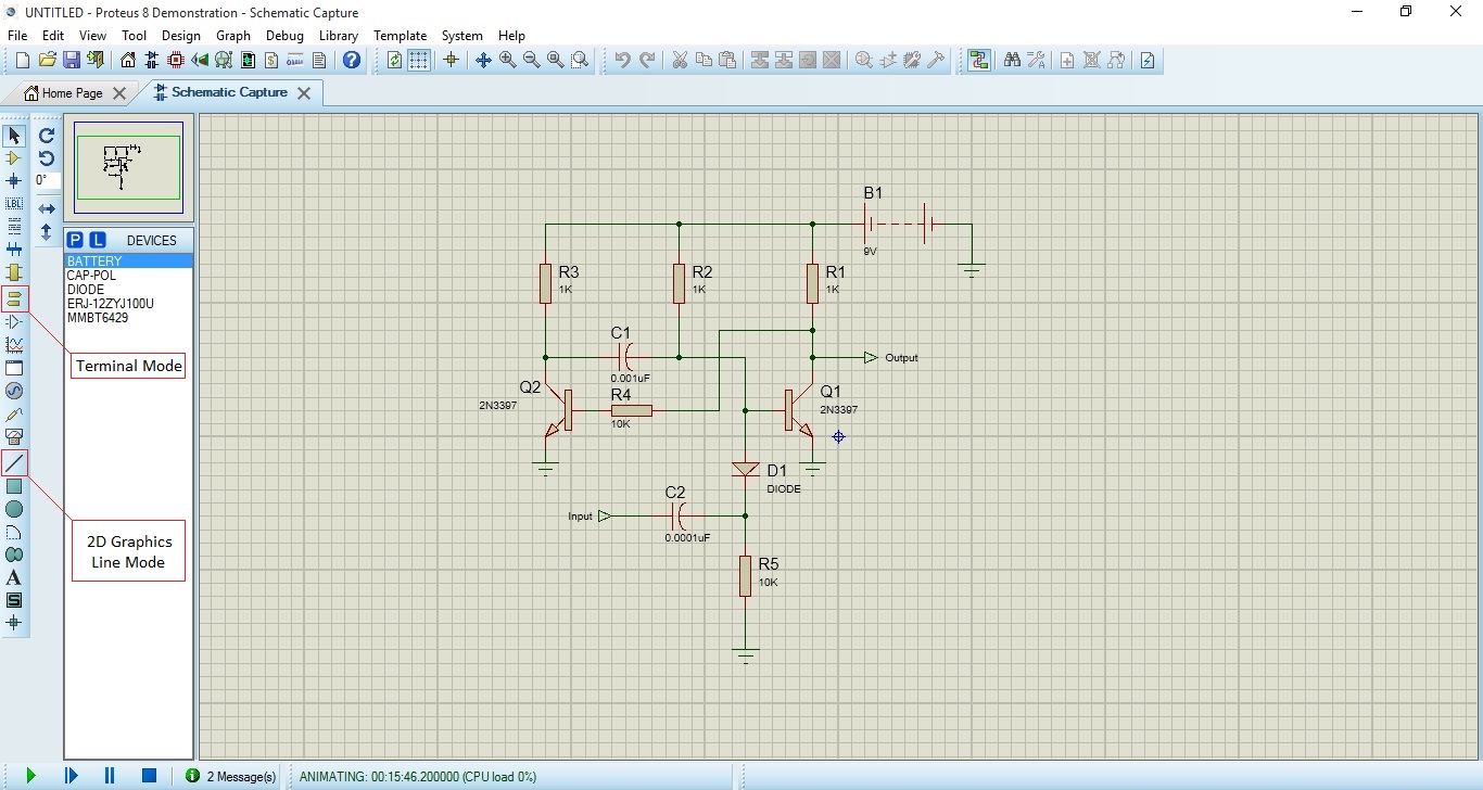 Heru Oktaviandri: Menggambar Rangkaian Multivibrator Monostabil Dengan ...