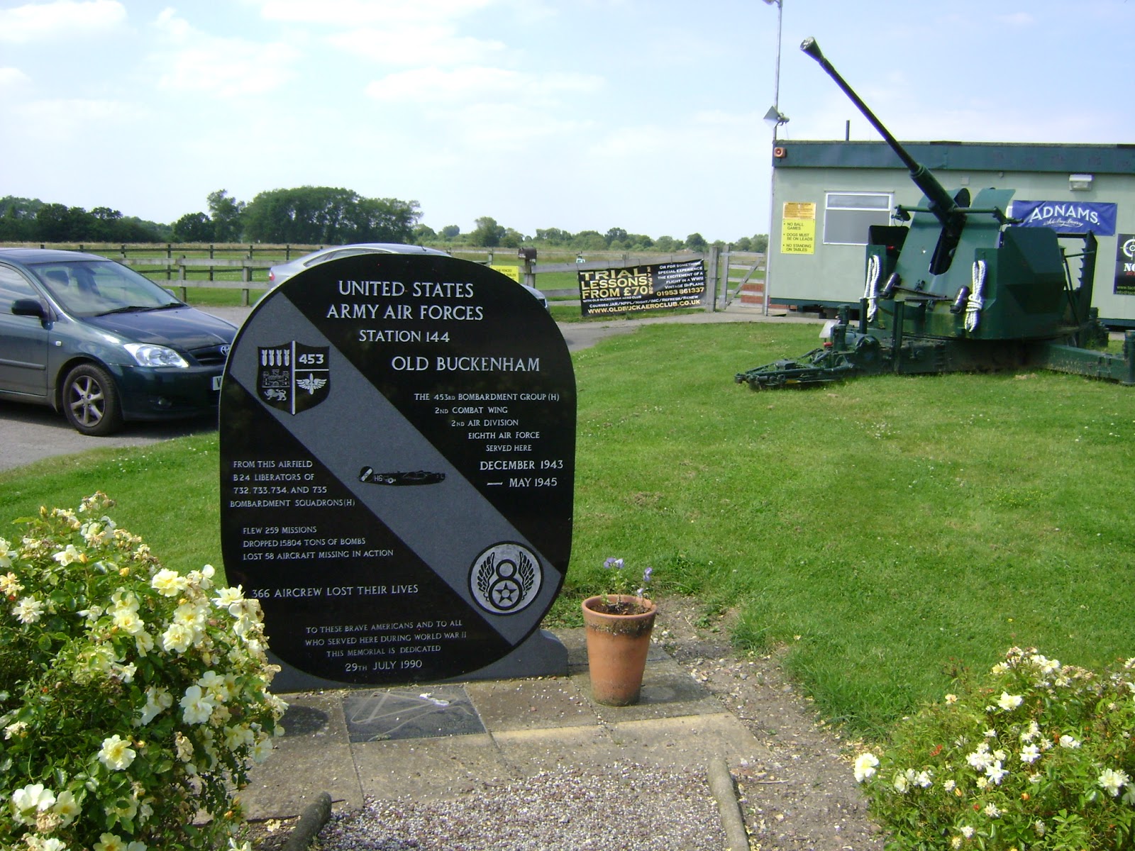 American Memorials in Norfolk & Suffolk: Old Buckenham: Airfield
