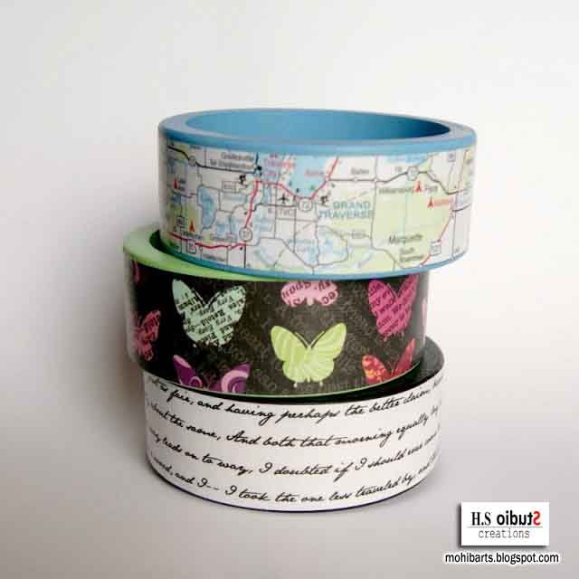 Mod Podge Wood Bracelets