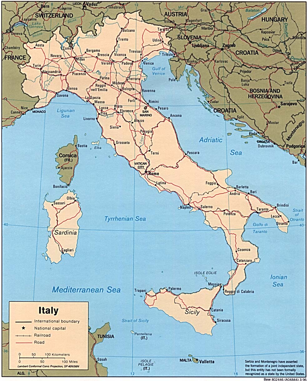 ITALY - GEOGRAPHICAL MAPS OF ITALY