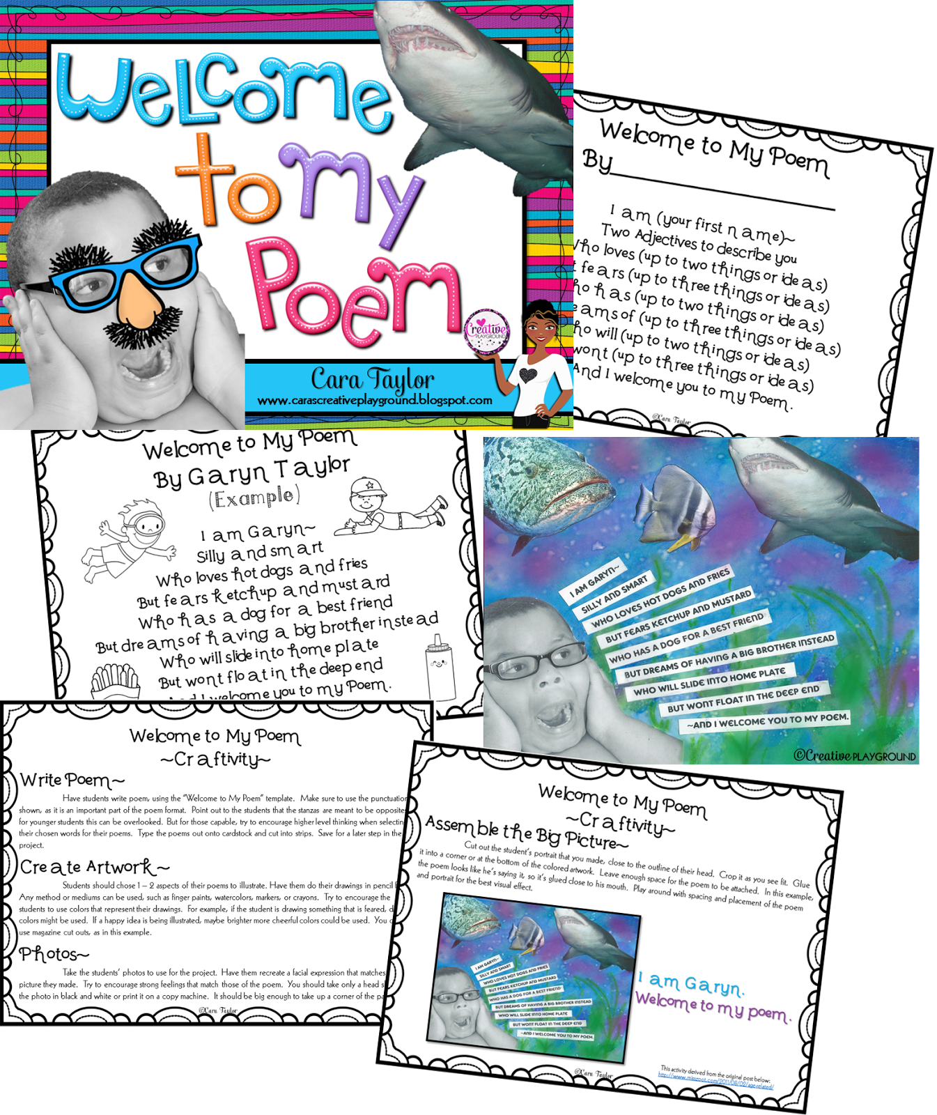 Creative Playground: Welcome to My Poem~ Back to School Craftivity