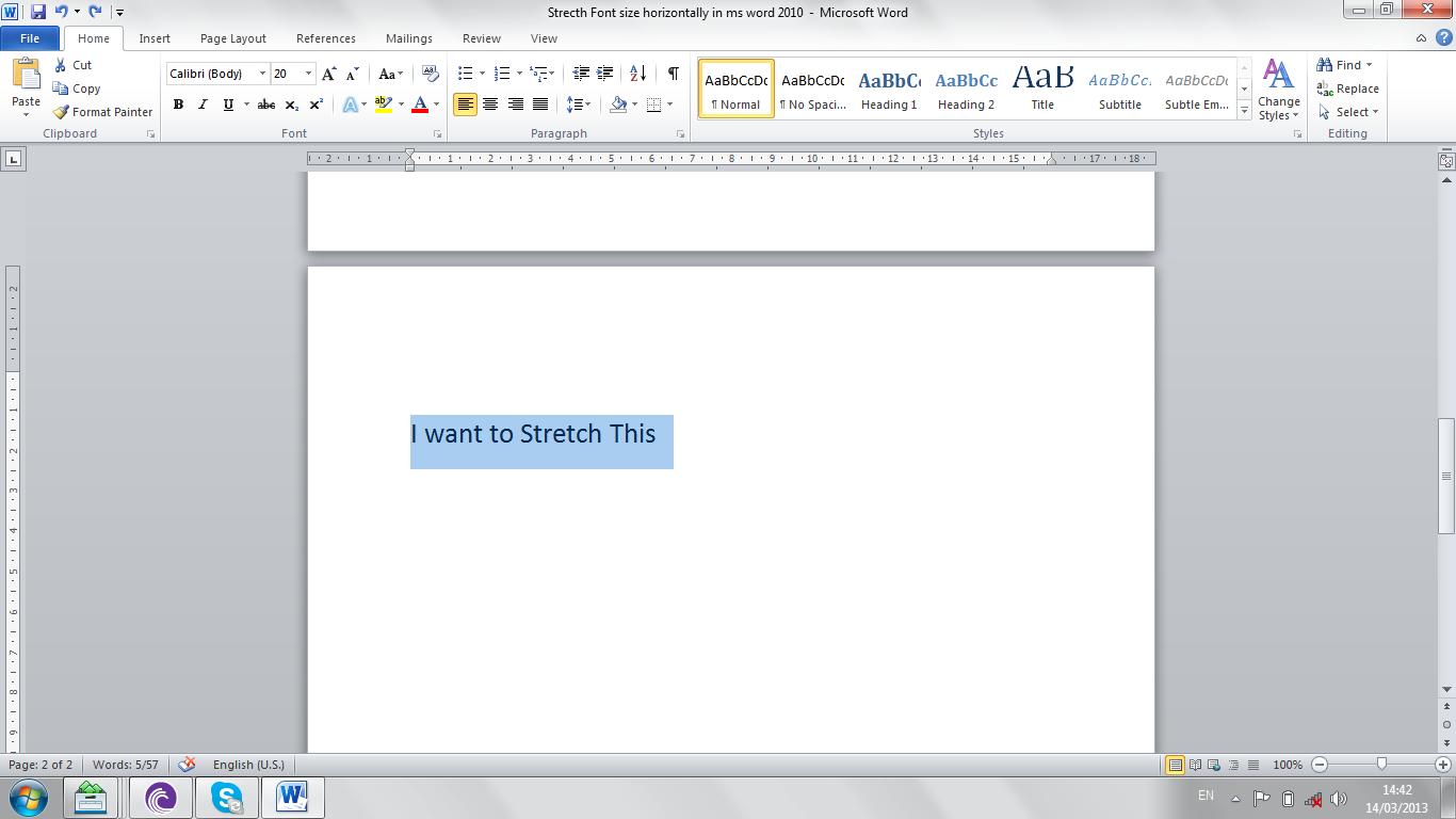OAS Online Stretch Font Or Text Horizontally In MS Word OAS Online Stretch Font Or Text Horizontally In MS Word