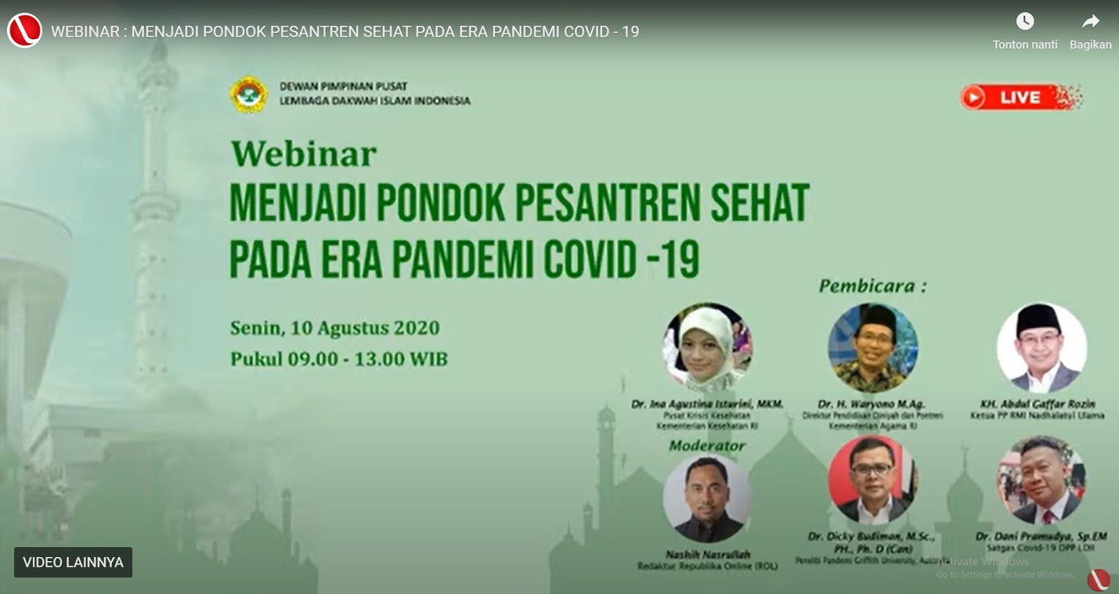 Upaya LDII Mewujudkan Pondok Pesantren SEHAT