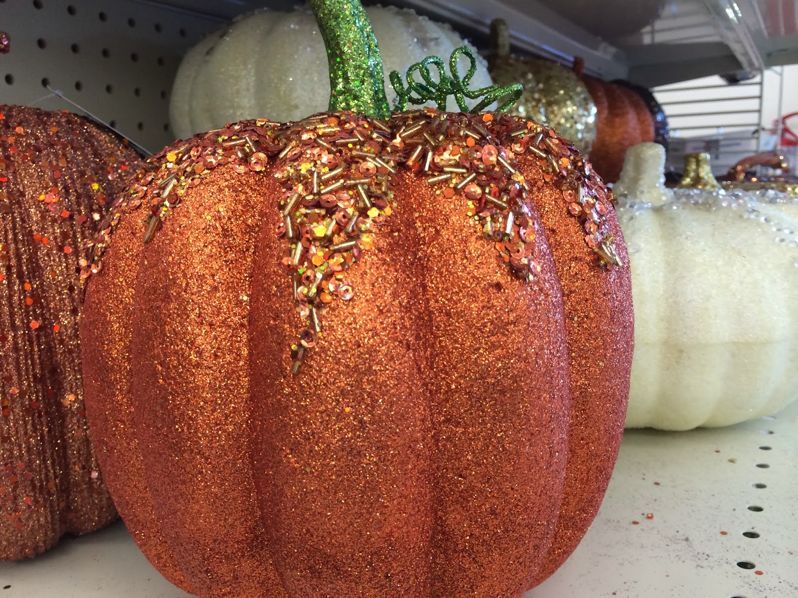 Glitter Pumpkins - Indoor Fall Decoration Ideas ~ Interesting Things