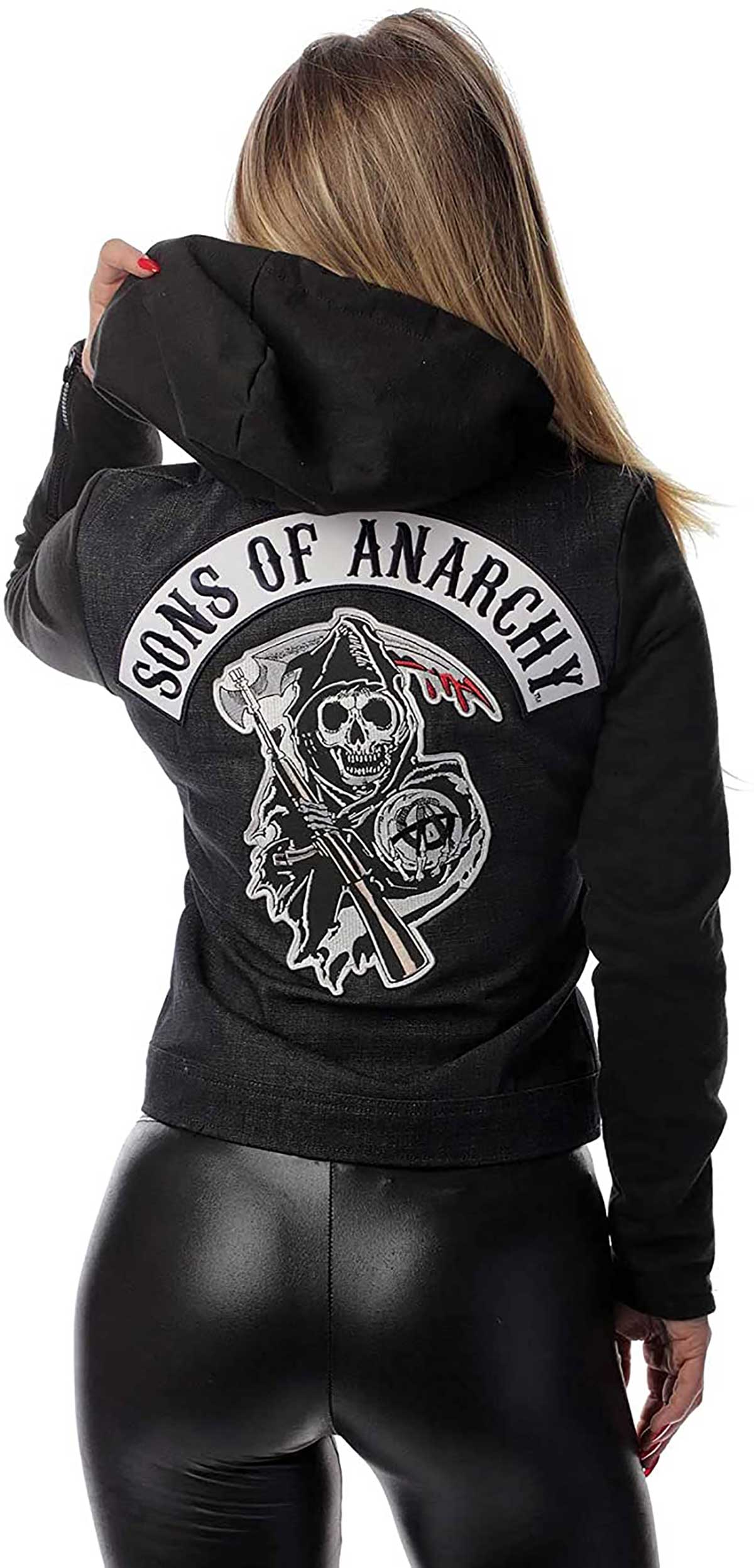 Sons Of Anarchy Women's Hoodies | Womens Sons Of Anarchy SOA Jacket Hoodie