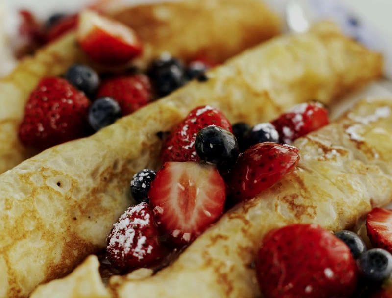 Två små kök: Pannkaka med det som fanns till hands