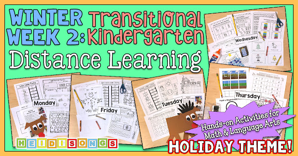A Holiday Bundle - THREE WEEKS of TK Distance Learning Packets!