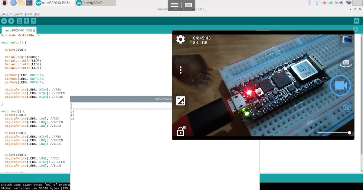 Arduino-er: Arduino Nano RP2040 Connect exercise: control onboard RGB LED