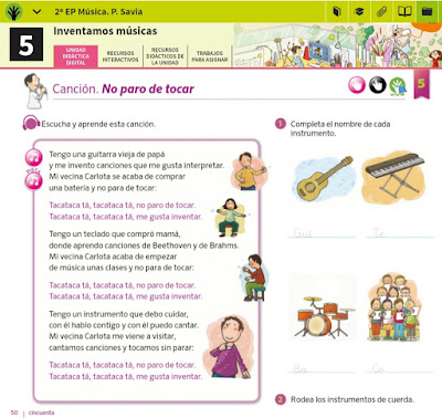 ¡Segundo sigue aprendiendo!: TAREAS DE MÚSICA