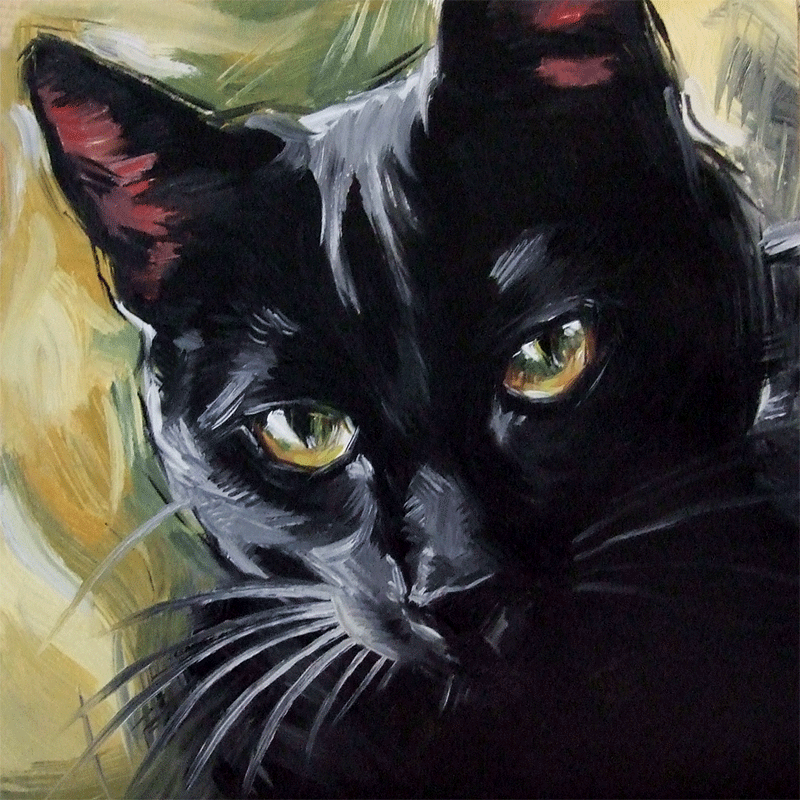 Paintings From the Parlor: The Witch's Cat - Original Oil Painting of a ... Paintings From the Parlor: The Witch's Cat - Original Oil Painting of a ...