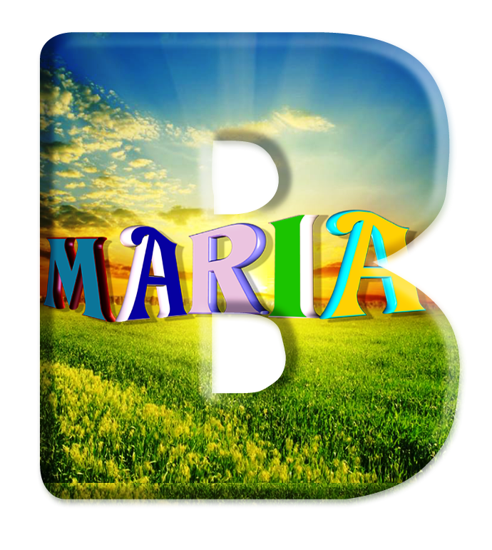 Blindada por Deus: Alfabeto decorativo png Maria