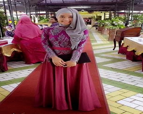 Model baju brokat terbaru muslim terusan kombinasi batik lengan pendek ...