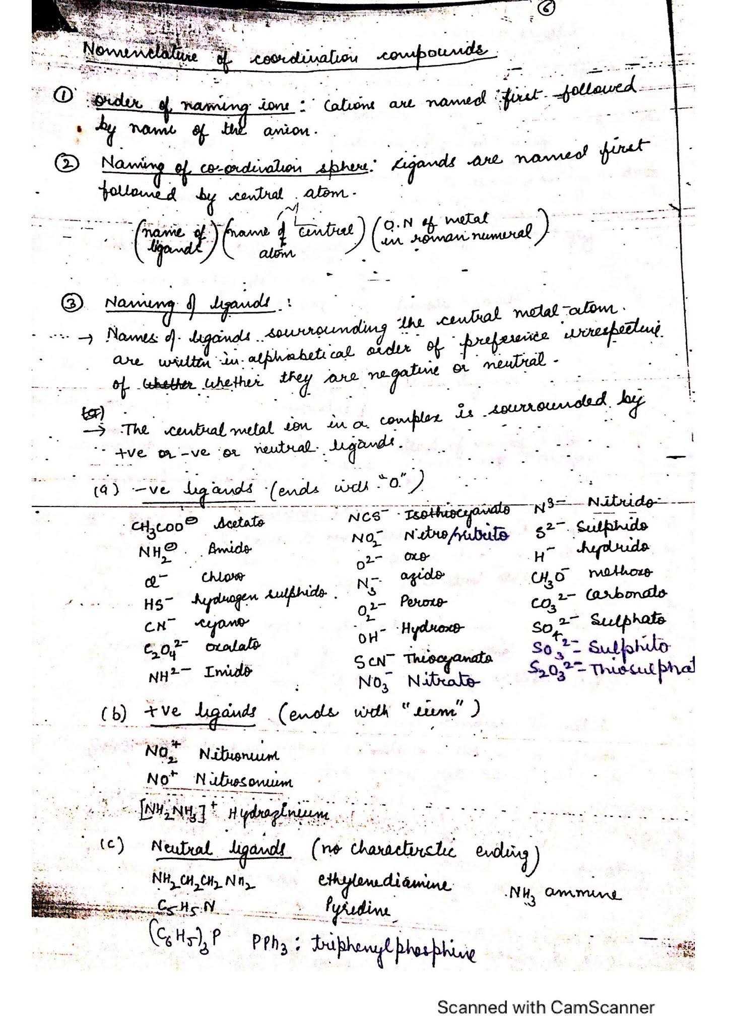 Chemistry Chapter 9 - Coordination Compounds Class 12 Handwritten Notes ...