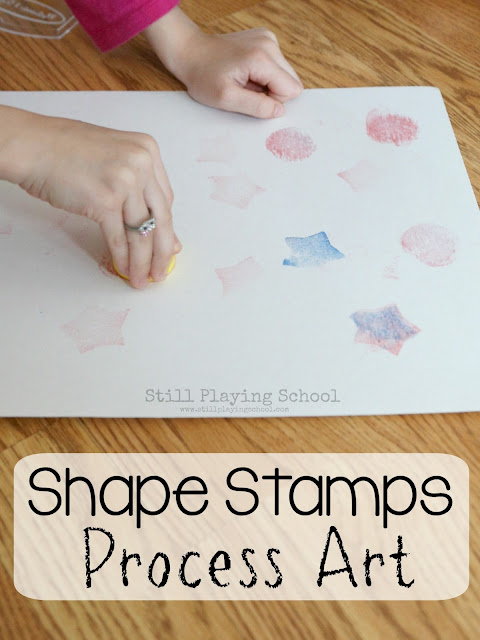 Stamping Shapes Process Art | Still Playing School