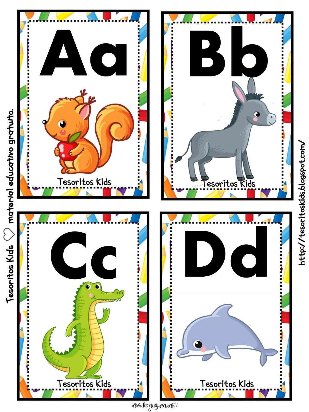 Tarjetas Didácticas del Abecedario | Mundo de Rukkia