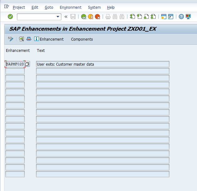 SAP for Abapers: Enhancement in XD01 validating some field