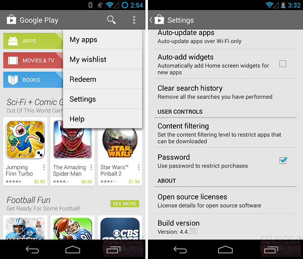 Tampilan Baru Play Store Di Android 4.4 KitKat