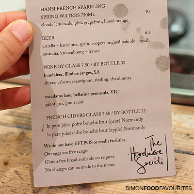 Simon Food Favourites: The Hardware Sociéte: Café, CBD Melbourne (26 ...