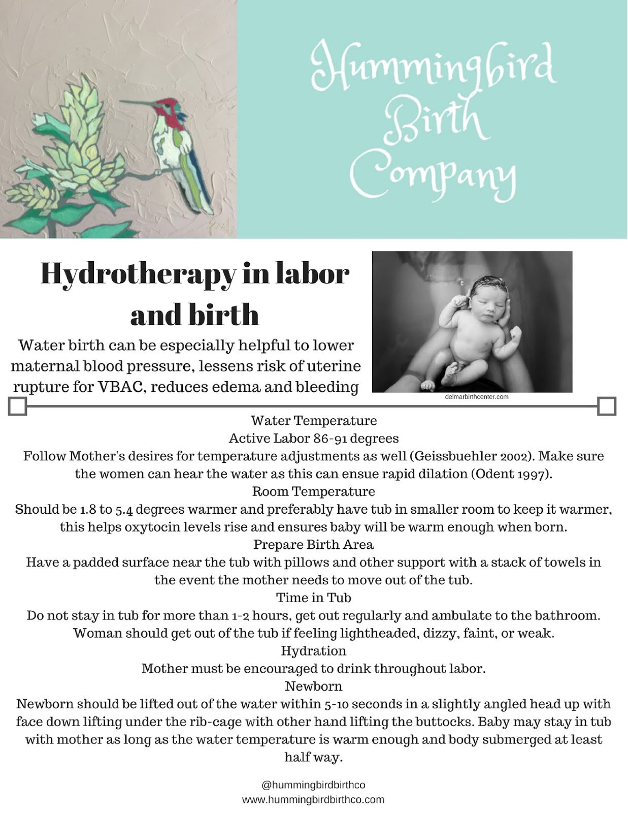 Hydrotherapy in Labor and Birth
