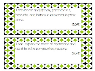 Caffeine and Lesson Plans: "I Can" statements