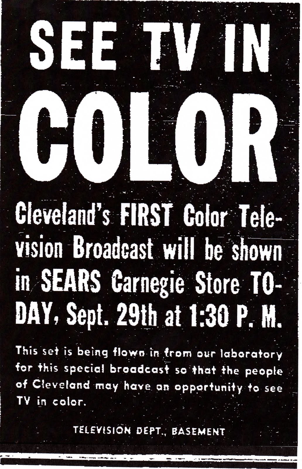 Cleveland Classic Media: 1951 "CBS Color" TV Experiment In Cleveland