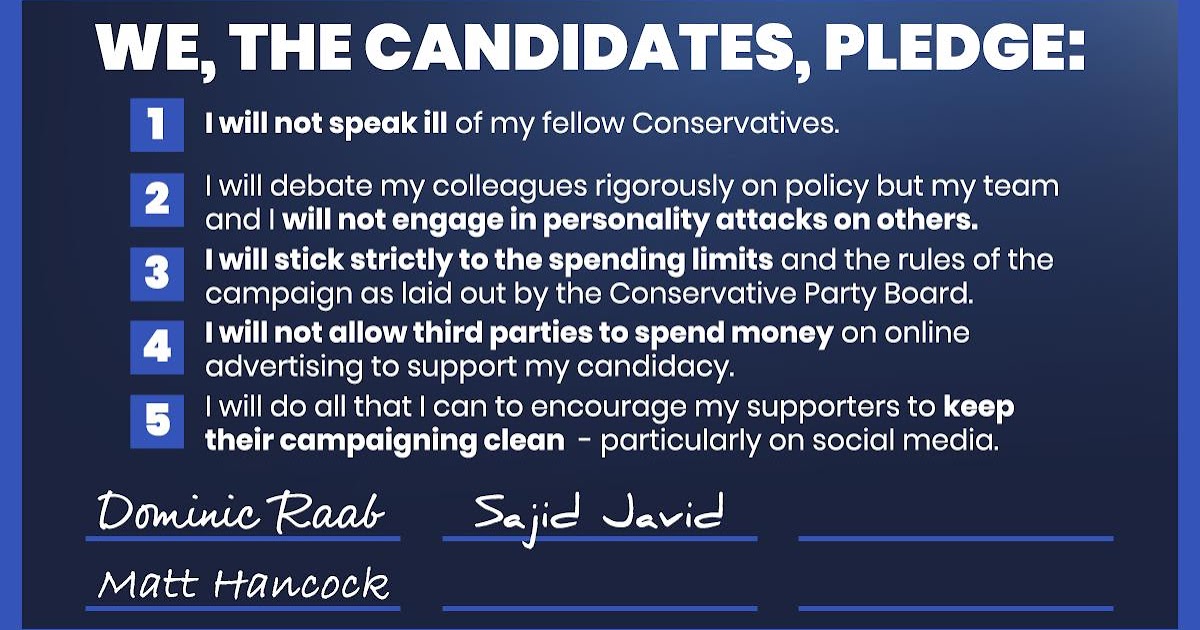 A clean campaign pledge