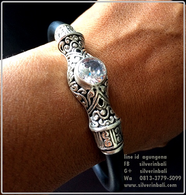 perhiasan dan aksesoris perak bakar bali gelang cowok gelang silver ...