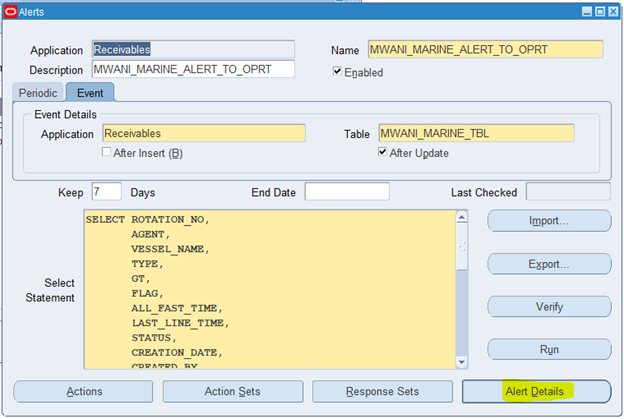 Oracle Application: How to define event-based Oracle Alert on Custom ...