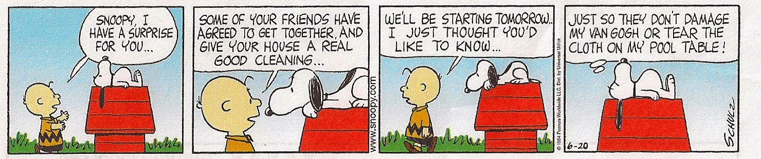 Jason's View from DC: Snoopy's House Cleaning, Part I