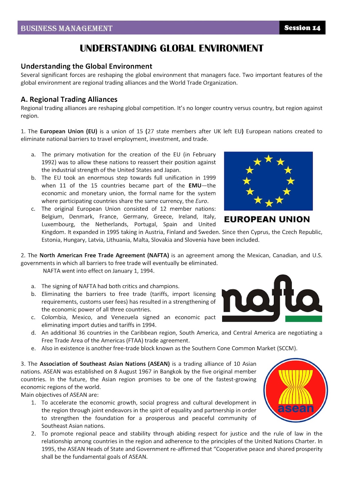 MCOM 16 PGC ATTOCK: UNDERSTANDING GLOBAL ENVIRONMENT