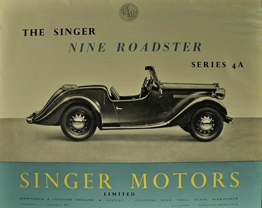 .: 1949. Singer Nine roadster. Brochure (English)