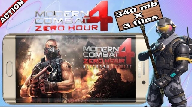 Modern Combat 4 Zero Hour 350 mb 3 files download on Android - WGK