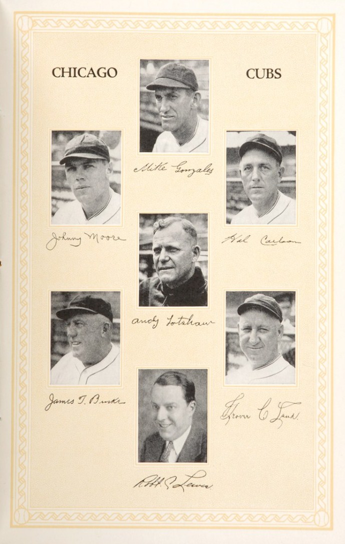 Vintage Cubs Cards: 1929 World Series Program