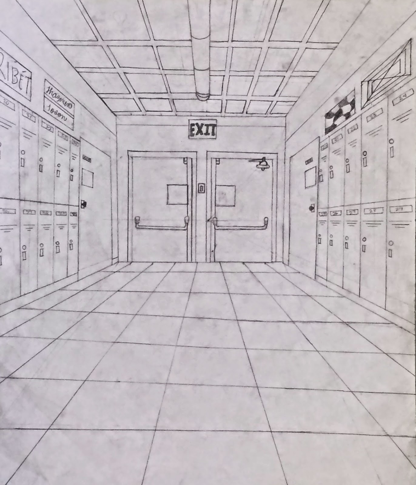 art teach art: One-Point Perspective in the Hallways