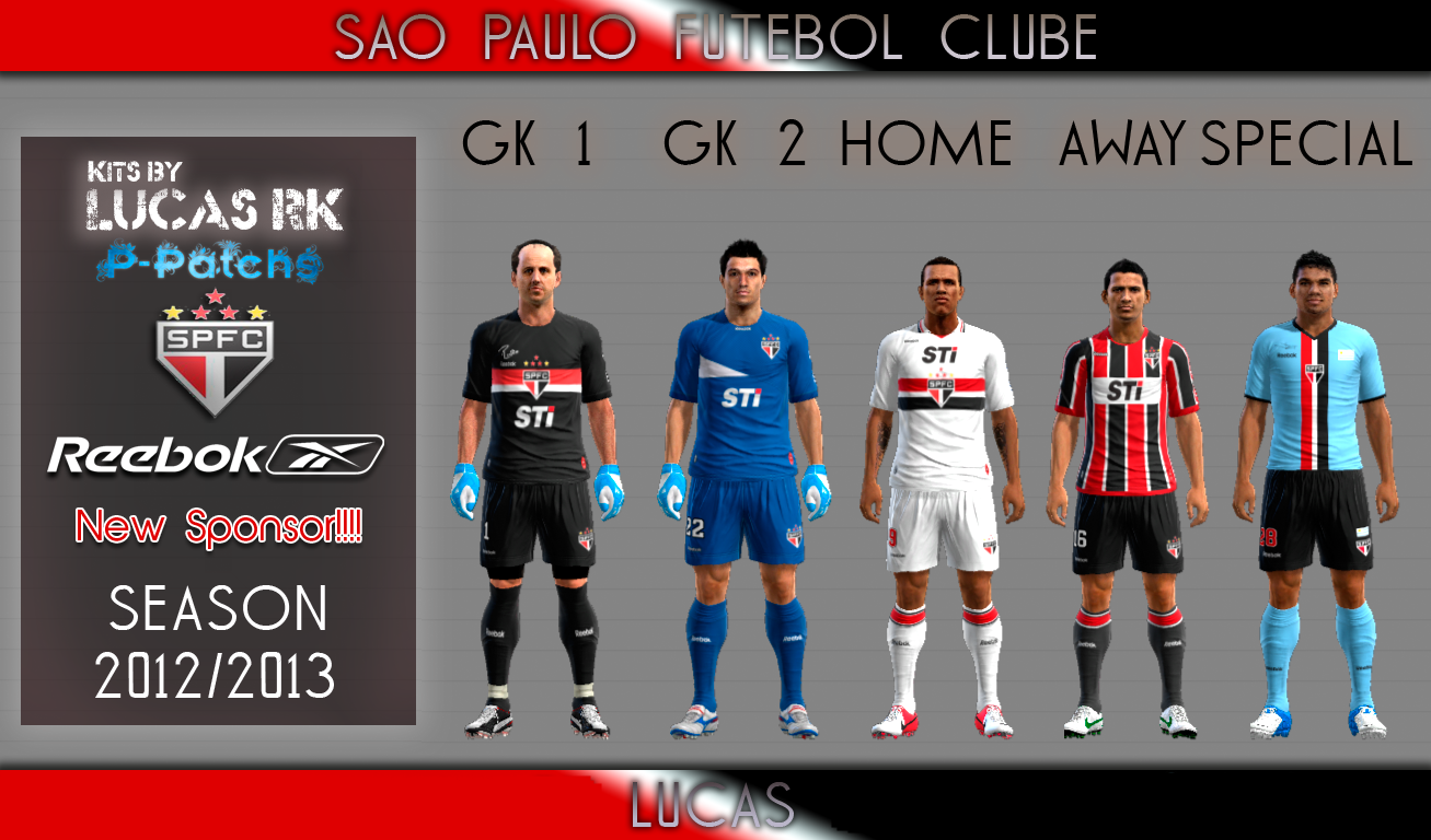 Edit Pes 2012: Kits do São Paulo FC 2012/13 - Download