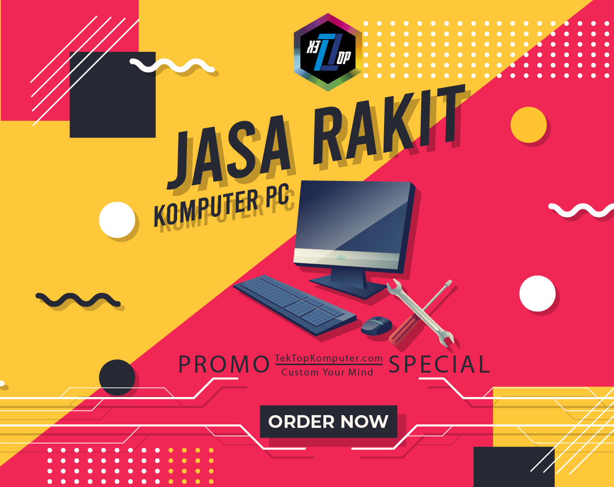 Jasa Rakit PC Gaming Office Editing Jogja Termurah - TekTopKomputer