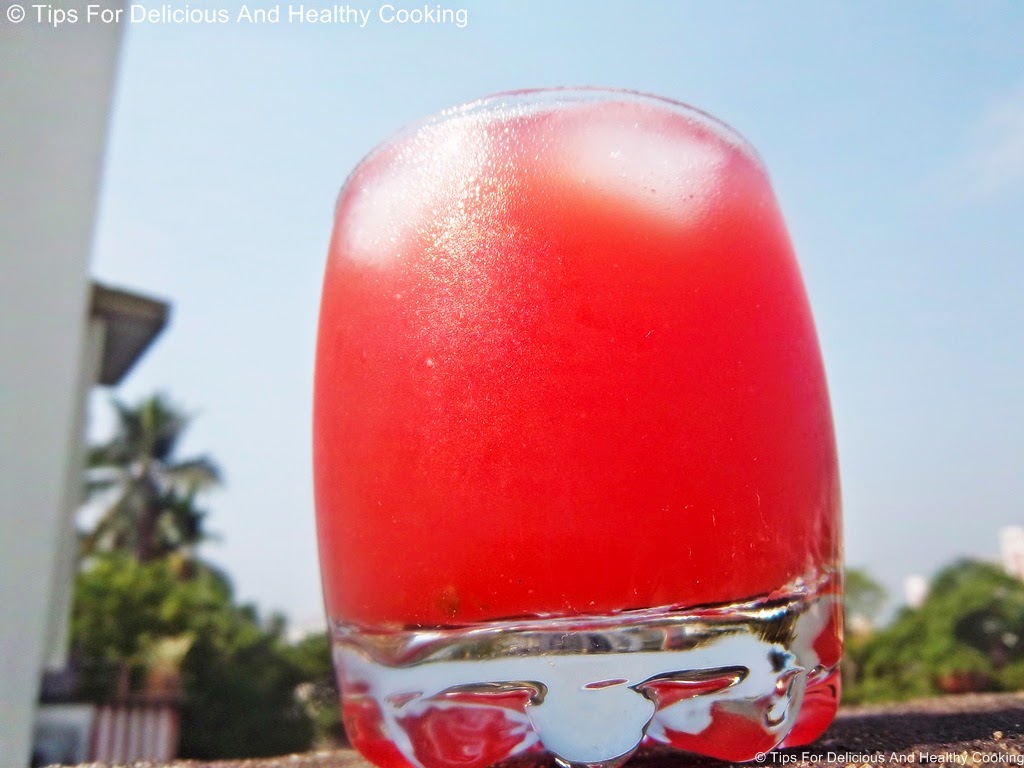 TIPS FOR DELICIOUS AND HEALTHY COOKING: Yummy Tangy Watermelon Juice