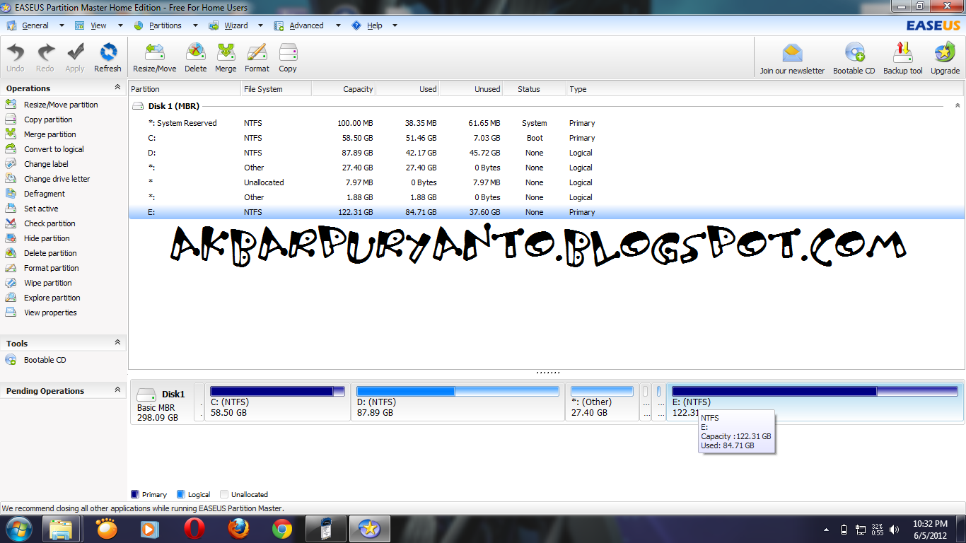 tutorial cara partisi harddisk menggunakan easus partition magic ...