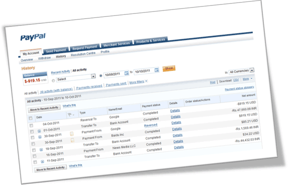 PayPal India to Auto-Reverse all $500+ Payments ~ Blogging Inspiration