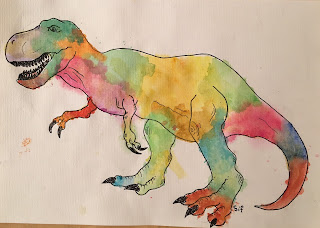 Art Room Britt: Watercolor Dinosaurs