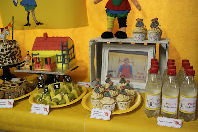 Millis tårtor och annat: STORT PIPPI LÅNGSTRUMP DESSERTBORD