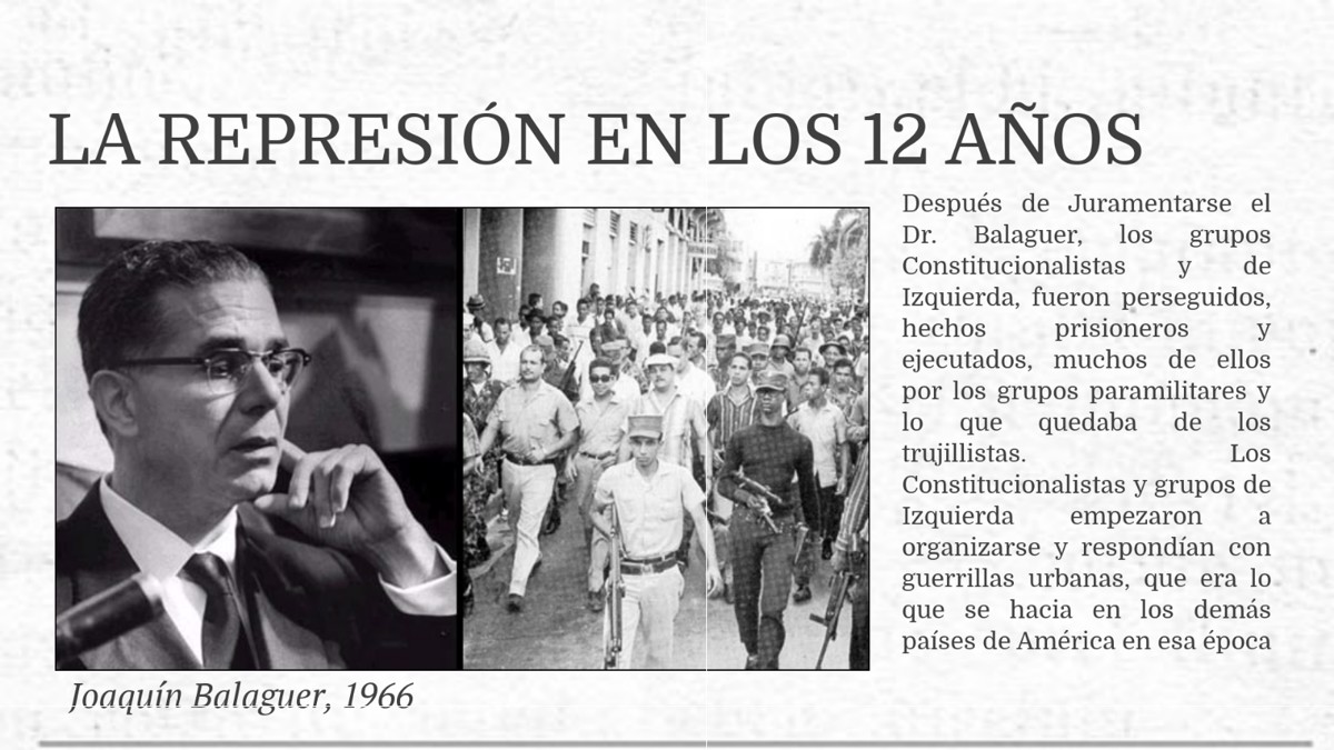 Dirección, represión y oposición de los Doce Años de Joaquín Balaguer