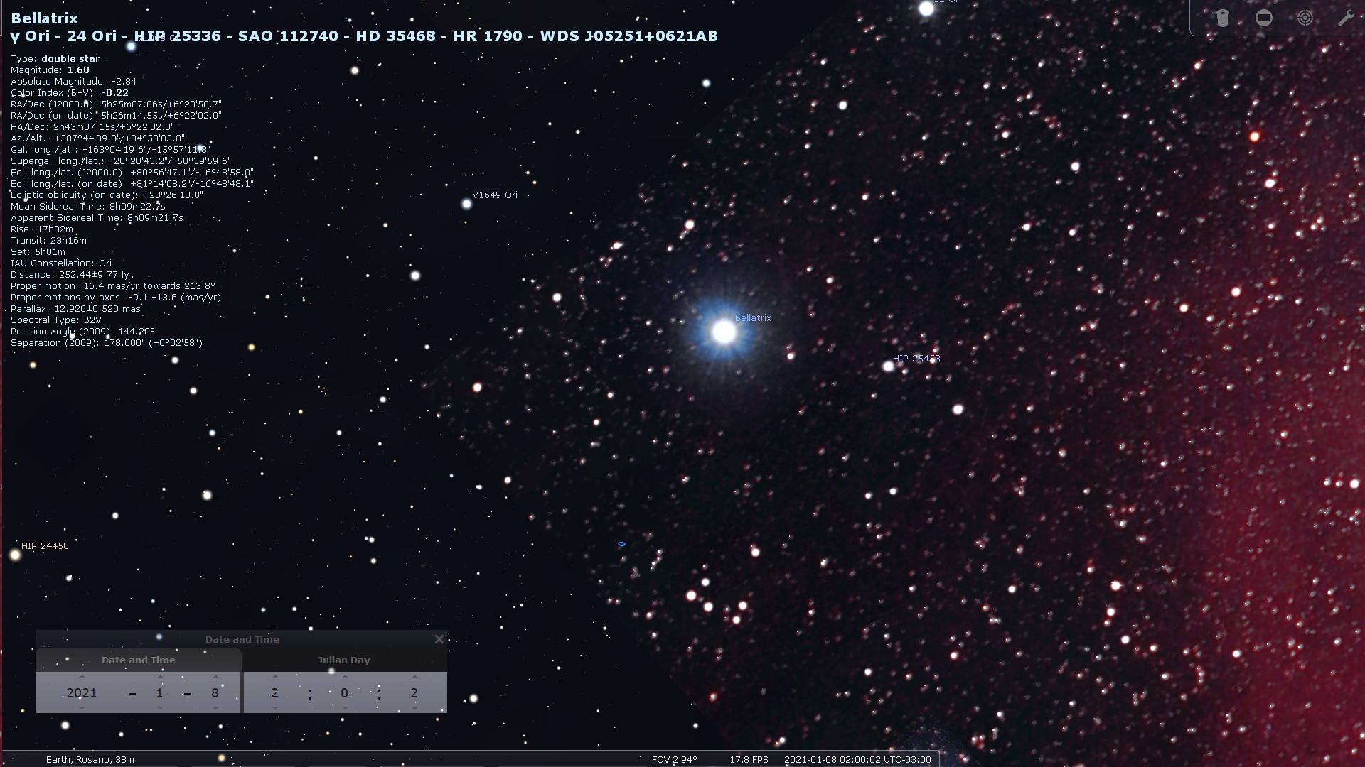 esplaobs 02: " ALDEBARAN STAR, BELLATRIX STAR, BELEGEUSE STAR, RIGEL ...