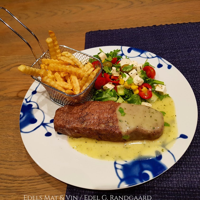 Edels Mat : Biff & Pommes frites i AirFryer med salat og bearnaise