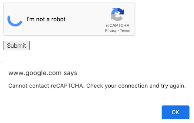 Fixed: Google Chrome ReCAPTCHA is not working | AnalysisMan