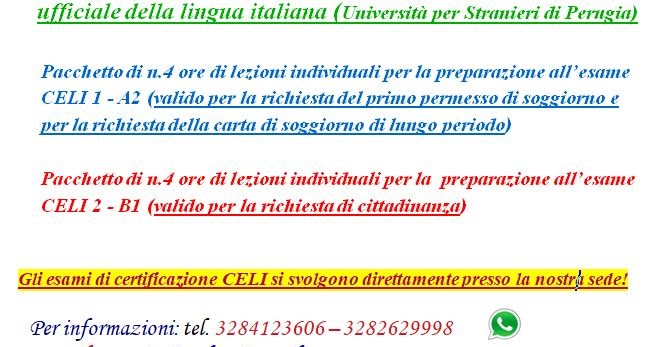 HOY!: Lezioni speciali per la preparazione agli esami CELI A2 e B1