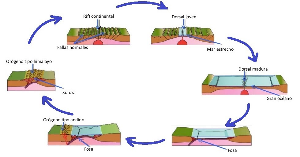 Biología y Geología : Ciclo de Wilson