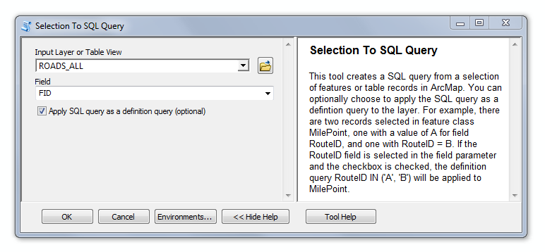 Map Ramblings Of A Gis Professional Arcmap Tool Selection To Sql Query