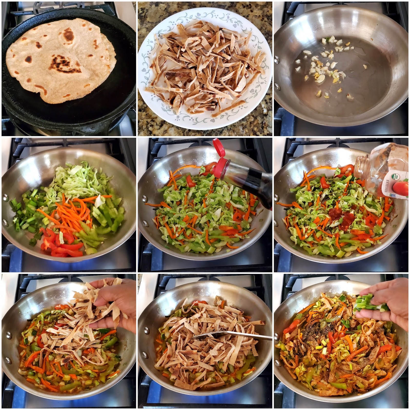 Sailaja Kitchen...A site for all food lovers!: Chapati Noodles / Roti ...